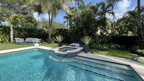 Tropical Backyard Oasis with Pool & Palms, Miami Shores, FL ...