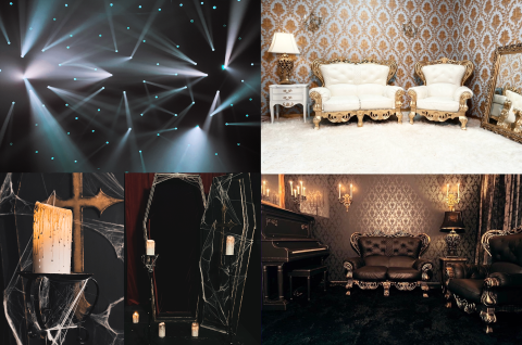 Multi-Set Studio w/ Elegant Royal sets and Unique Light Room Sets ...