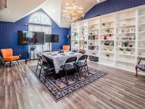 Modern Open Concept Library with Backdrops, Randolph, NJ | Off-Site ...