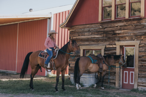 Ranch with beautiful old bard and views of 2 mountain ranges and the ...