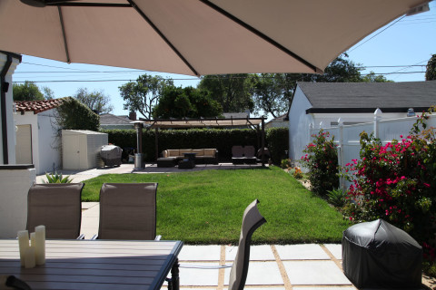 Big Spanish Style Backyard with Pergola, Los Angeles, CA | Production ...