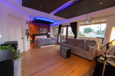 Musicians Bedroom Film Set with Projector & Balcony in NOHO Arts ...