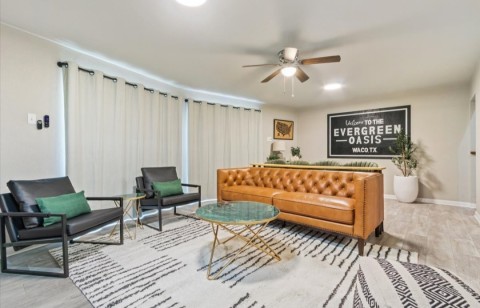 The Texas Evergreen Oasis Urban Cabin with Pool and Spa and Garage Game ...