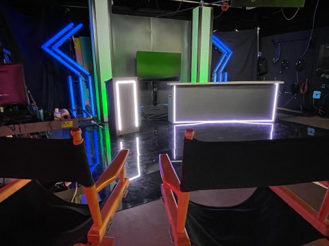 Game Show Set with Host and Contestant Podiums, Van Nuys, CA ...