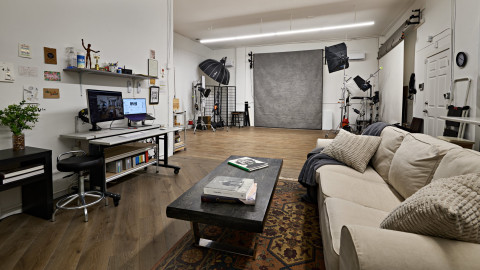700 square foot studio with lounge, makeup station and private dressing ...