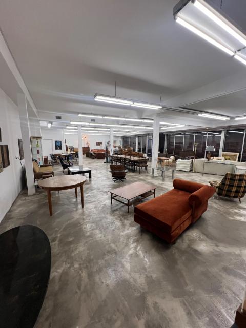 Mid Century Building with cool exterior. Open Concept Retail Space ...