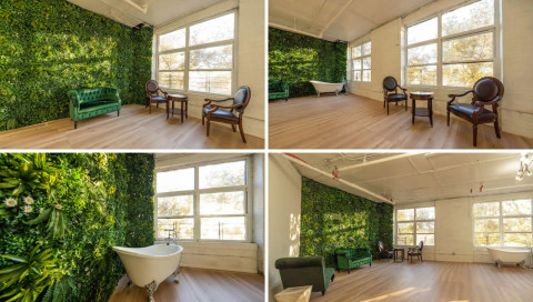 White Brick Walls Photo studio with whitewash floor and beautiful ...