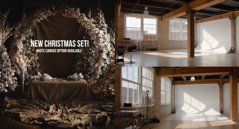 NEW CHRISTMAS SET - Large open concept chicago loft space with CYC WALL ...