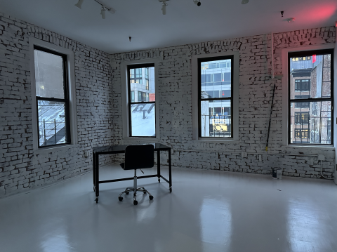 Multi-Use Artistic All-White Loft with Walls of Windows, Skylight ...