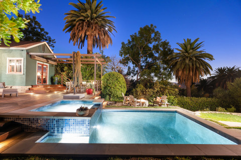 Spectacular Backyard with Skyline View, Deck, Pool, Fire Pit, Outdoor ...