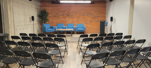 Ironfire Workspaces | Event Mezzanine with Stage and A/V, Bellflower ...