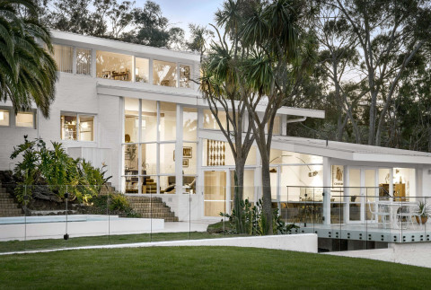 The Fender House, a large, palm springs style mid-century house, Mount ...