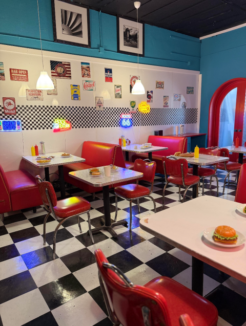 Dogtown Film Studios | Authentic 1950s Retro Diner Set – Neon Signs ...