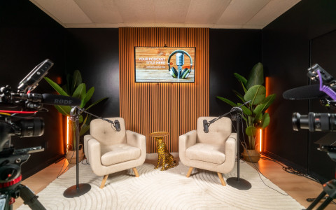 Fully Equipped + Pre-Lit Podcast Recording Studio, Richardson, TX ...
