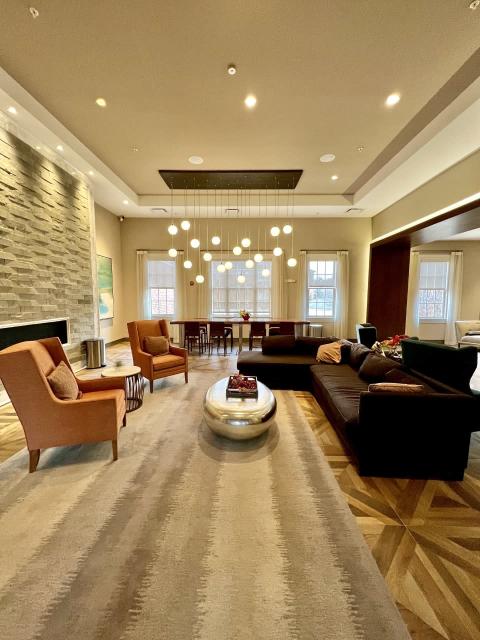 Sophisticated lounge with fireplace and ample seating, Arlington, VA ...