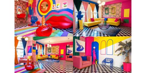 Colorful Downtown RETRO Room with POP Art Furniture, Los Angeles, CA ...
