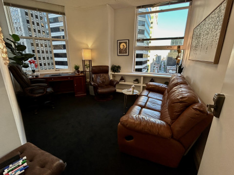 Classy, Bright Office Suite with Desks, Comfy Seats, Whiteboards, TV ...