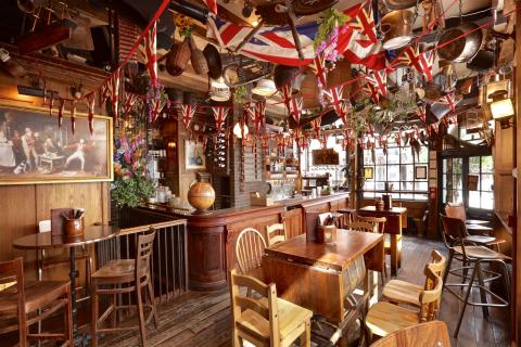 Classic British Wood-Panelled, Old-Style Tavern Themed Around Explorer ...