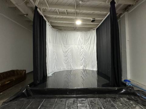Large photo studio with white walls, leather couch and included ...