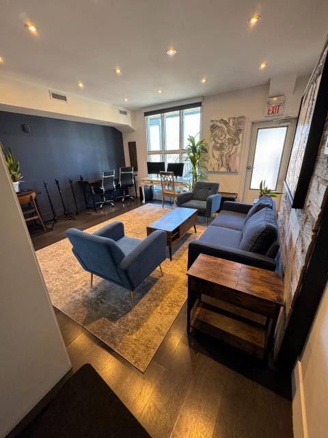 Cozy Podcast Studio in Parkdale, Toronto | Production | Peerspace