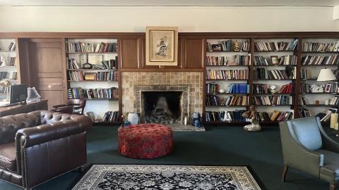 Academic Office with Library and Fireplace, Los Angeles, CA ...