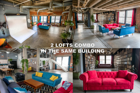 2-lofts combo: Downtown Penthouse Loft + Library Loft with Skyline View, Los Angeles, CA | Off ...