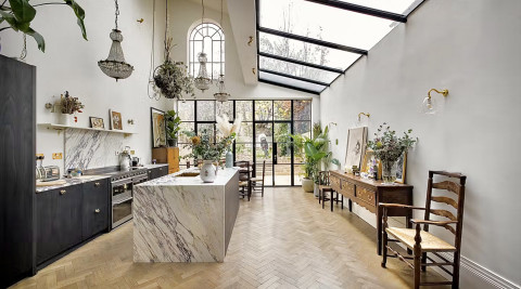 Town House with double-height Kitchen Atrium, London | Production ...