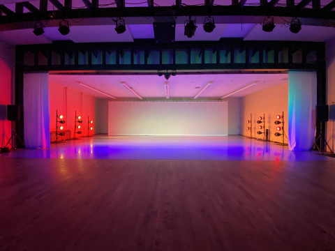 Light Box theater with large windows and theatrical lighting, San Diego ...