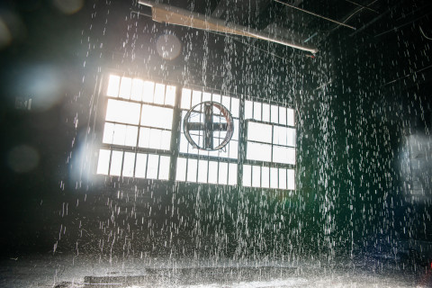 Unique Rain Room for Photo & Video with heated water, stone tiled basin ...