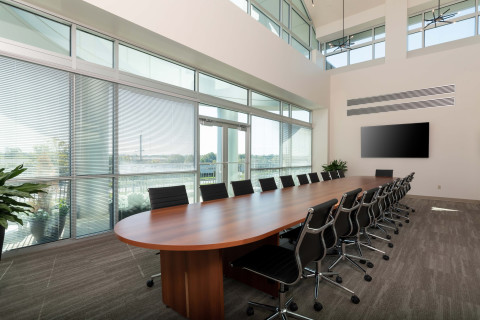 Modern Class-A Business Lobby with Prime Location and Top Amenities ...