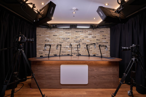 State-of-the-art Podcast Studio with Sleek, High-end Furnishings and ...