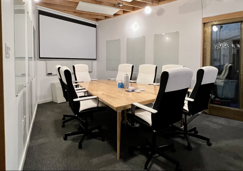 Bright Modern Boardroom with Whiteboard and Projector, Philadelhpia, PA ...