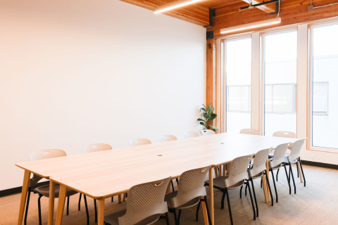 Functional Board Room With Natural Light and Exposed Timber, Seattle ...