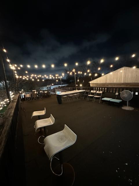 G6 Studios | Rooftop Deck with Skyline View and Backyard with Stage ...
