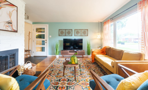 Arvada Retro Rooms with Nostalgic Mid-century Modern Decor and Large ...