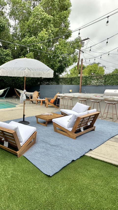 Stylish North Hollywood house with pool pergola hanging bed, North ...