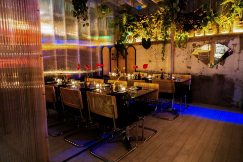 Lush day-lit atrium culinary space, Brooklyn, NY | Off-Site | Peerspace