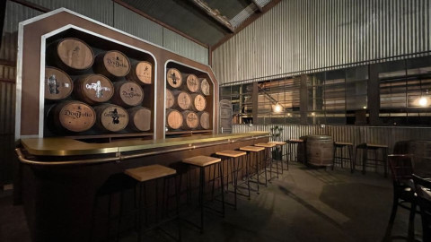 Warehouse Bar Set - Custom Rustic Bar in Production Studio, Compton, CA ...