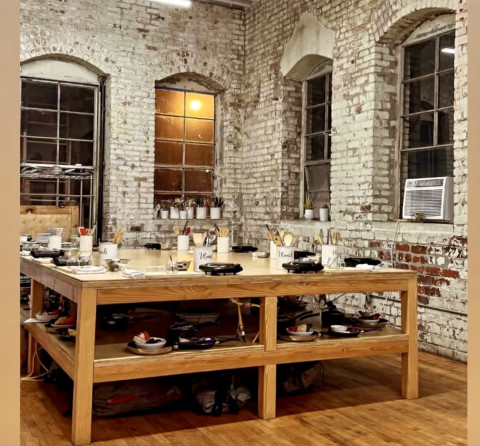 Cooking school space in a beautiful exposed brick loft, Los Angeles, CA ...