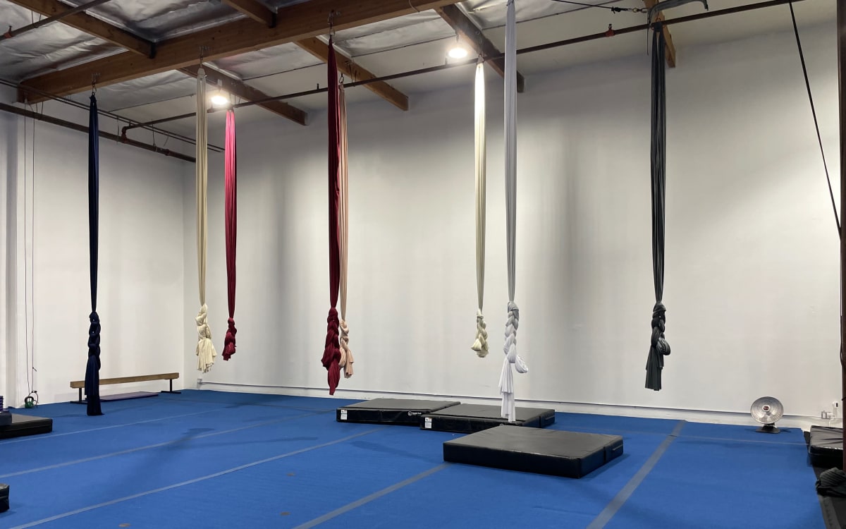 Elevate Aerial | Aerial Studio with high ceilings and blank walls ...