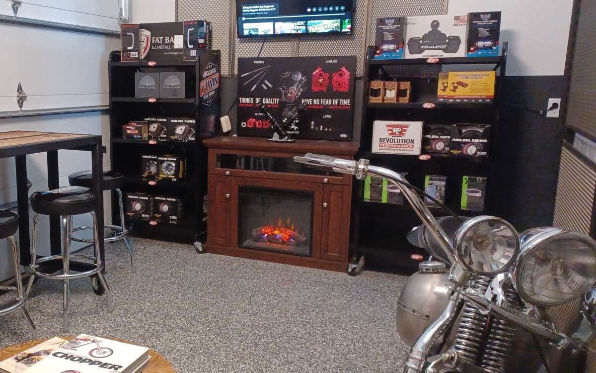 Industrial Podcast Lounge with Fireplace, Appleton, WI | Production ...