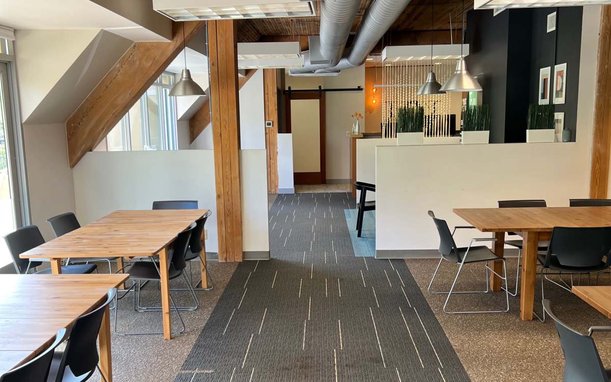 Downtown Open Office Meeting Space w/ Large Outdoor Deck and view of ...