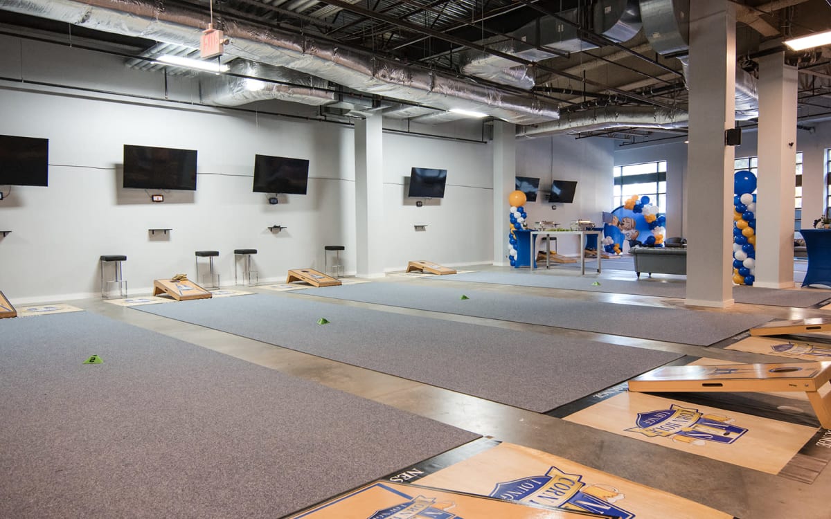 Fun event space with indoor cornhole, Glen Allen, VA | Event | Peerspace