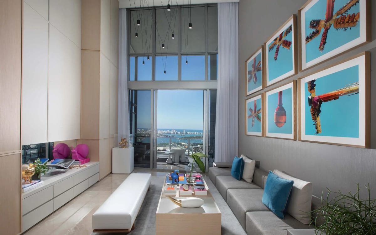 Breathtaking Ocean View from a Stunning 49th Floor Townhouse, Miami, FL ...