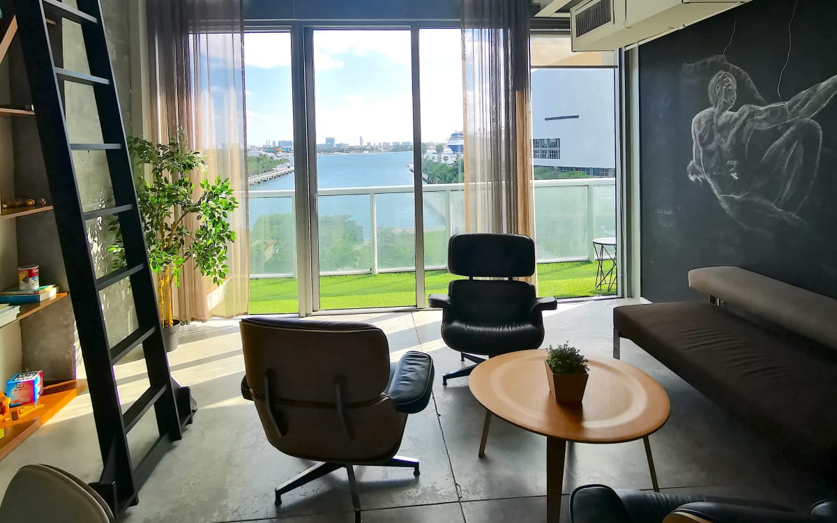 Downtown Miami, HAVANA tropical meeting room in front of FTX arena ...