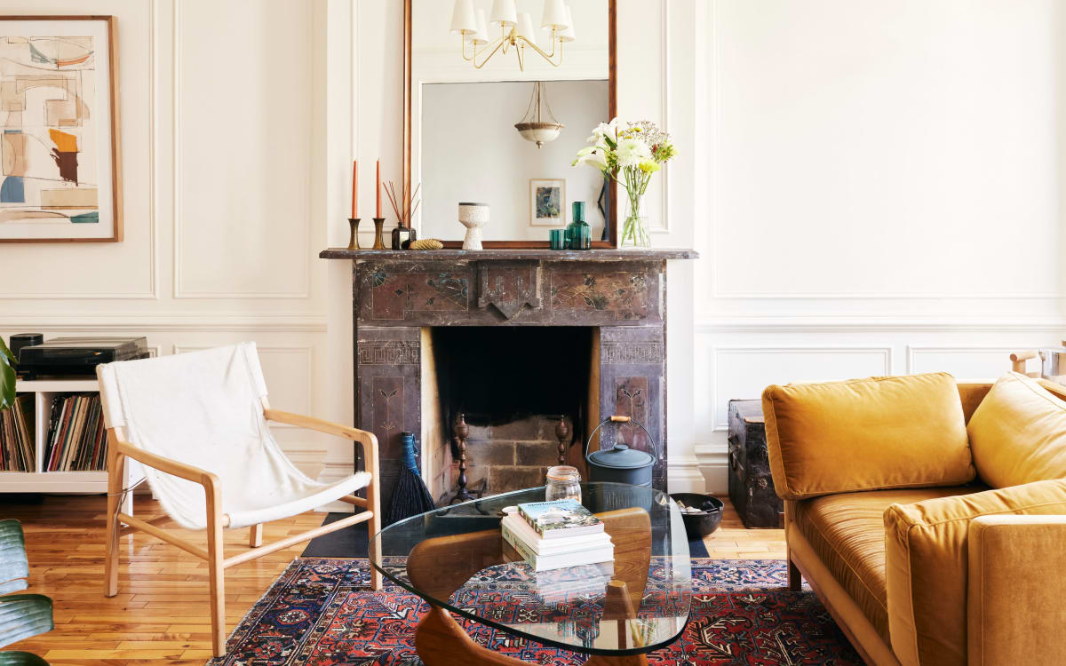 Vintage Brownstone Parlor with Working Fireplace, Brooklyn, NY ...