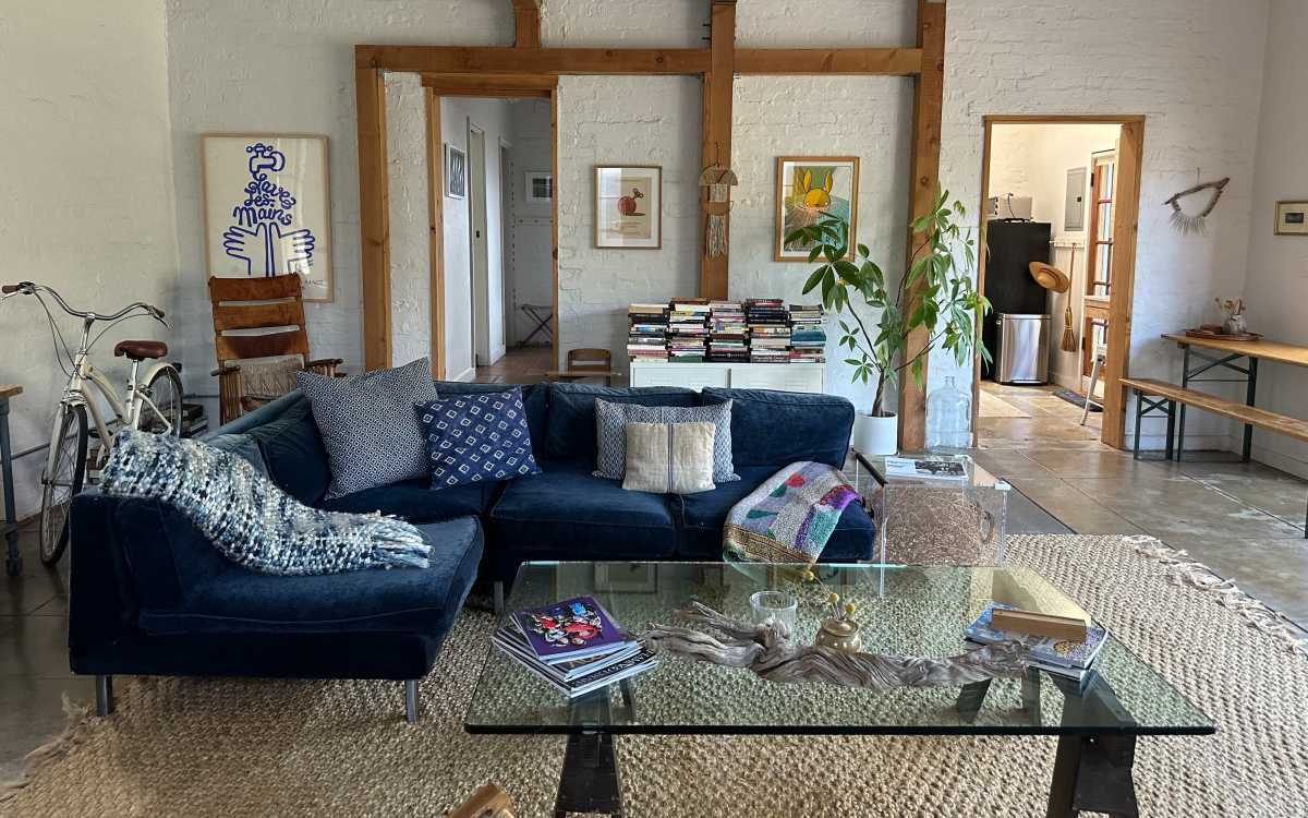 Chic loft-style guest house oasis with lush backyard including lap pool ...