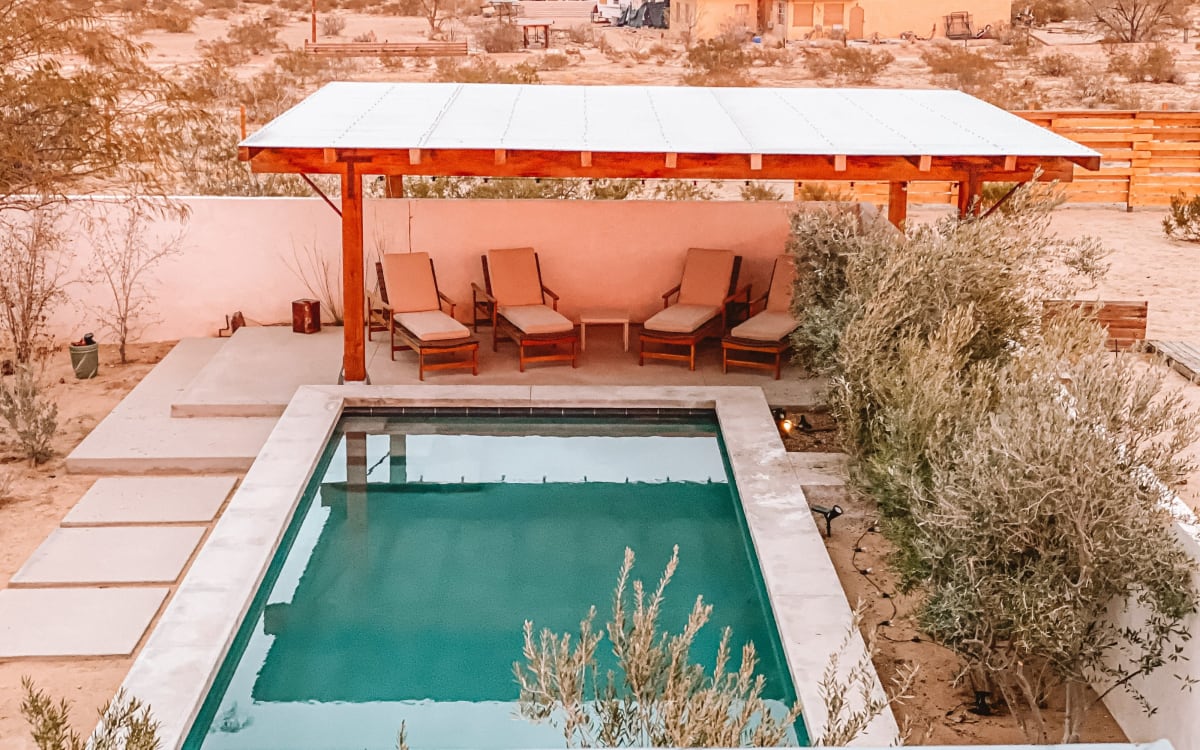 Southwestern-Style Secluded Desert Compound with Pool, Hot Tub, Gym ...