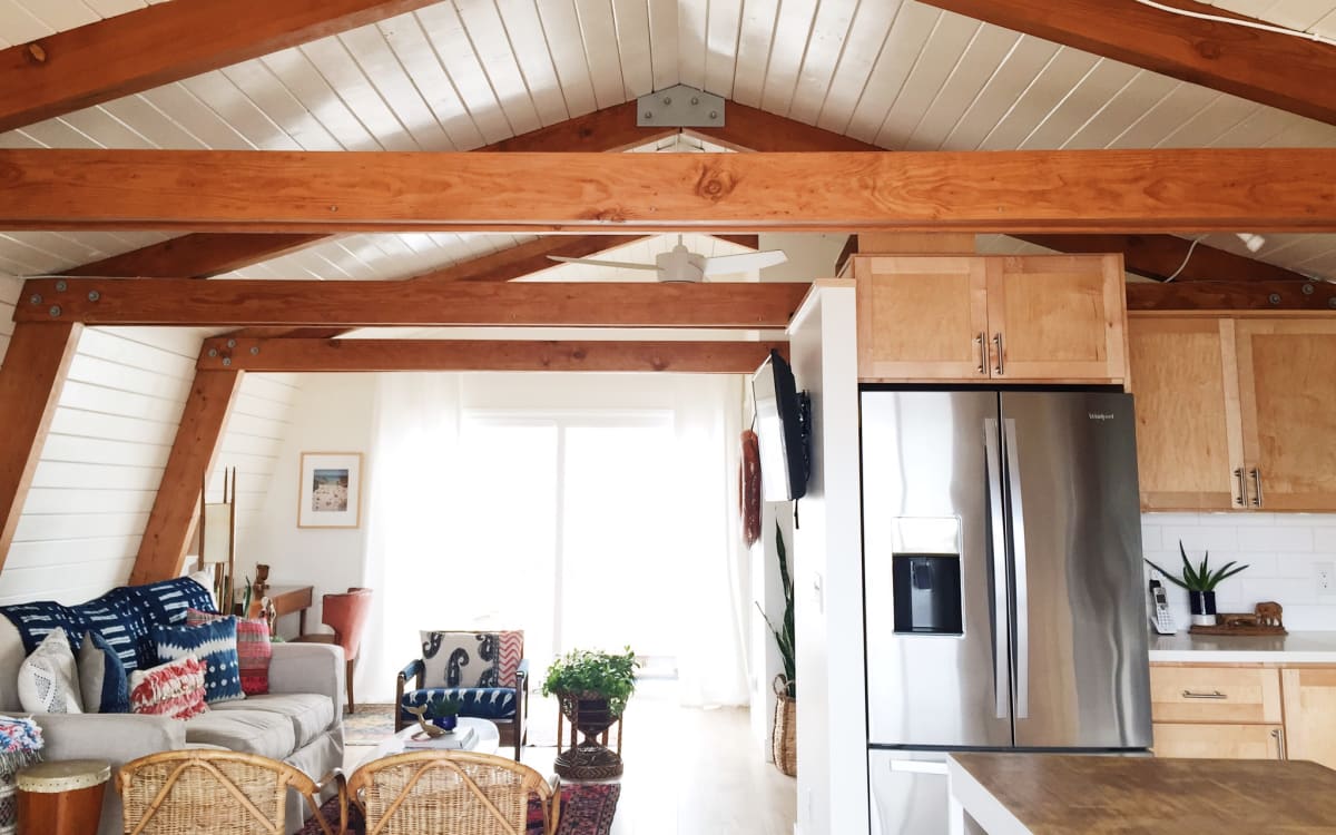 Onboard Modified A-Frame Beach House With Unobstructed Ocean And Island ...