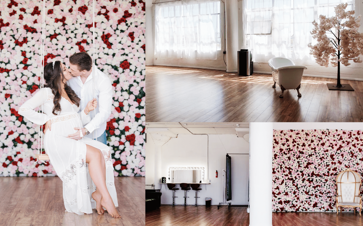 Beautiful Flower loft studio with Large Rose Wall and a Claw foot Bath ...